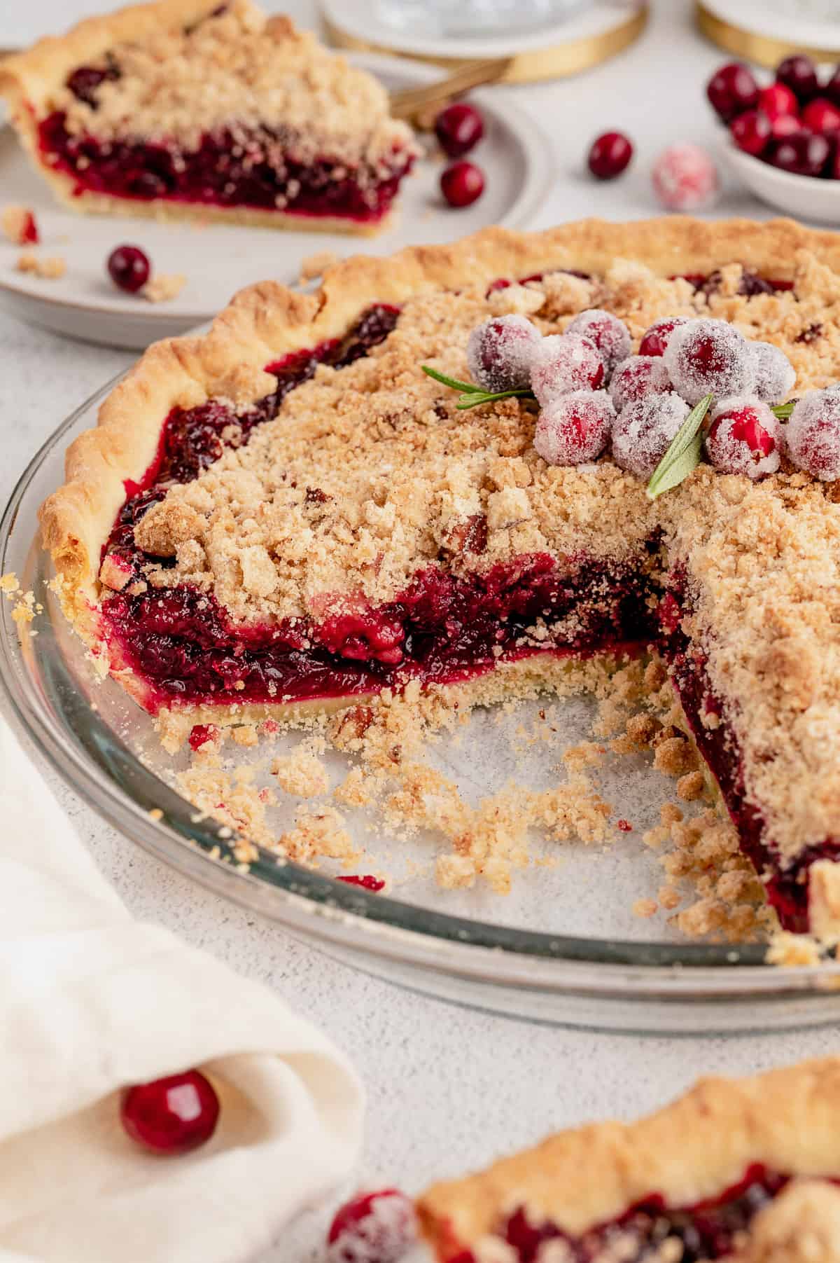 Cranberry Pie Recipe With Pecan Streusel | Tasty Treats and Eats