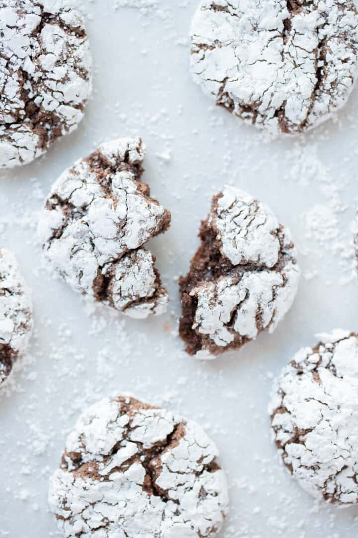 Chocolate Cake Mix Crinkle Cookies - Tasty Treats and Eats