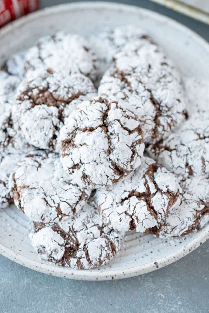 Chocolate Cake Mix Crinkle Cookies - Tasty Treats and Eats